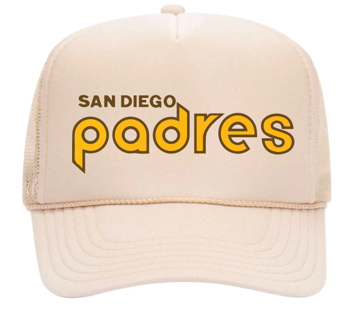 San Diego Padres Trucker Hat CupItDesigns san-diego-padres-trucker-hat-cupitdesigns